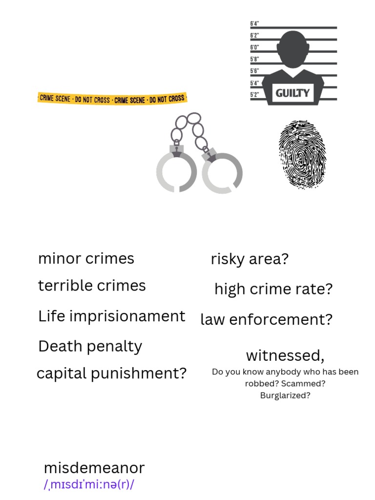 Types of Crimes and Legal Terms | PDF