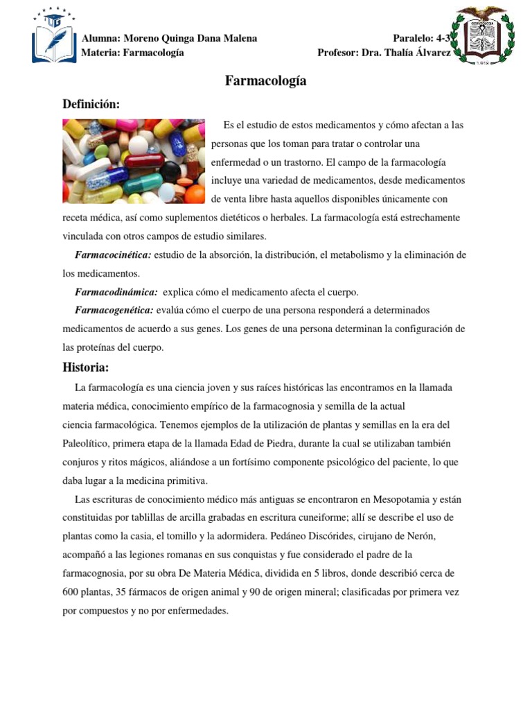 Introduccion A La Farmacologia PDF | PDF