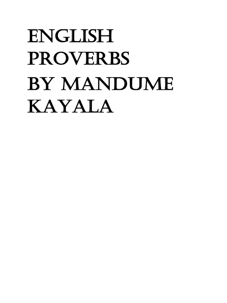 English Proverbs | PDF