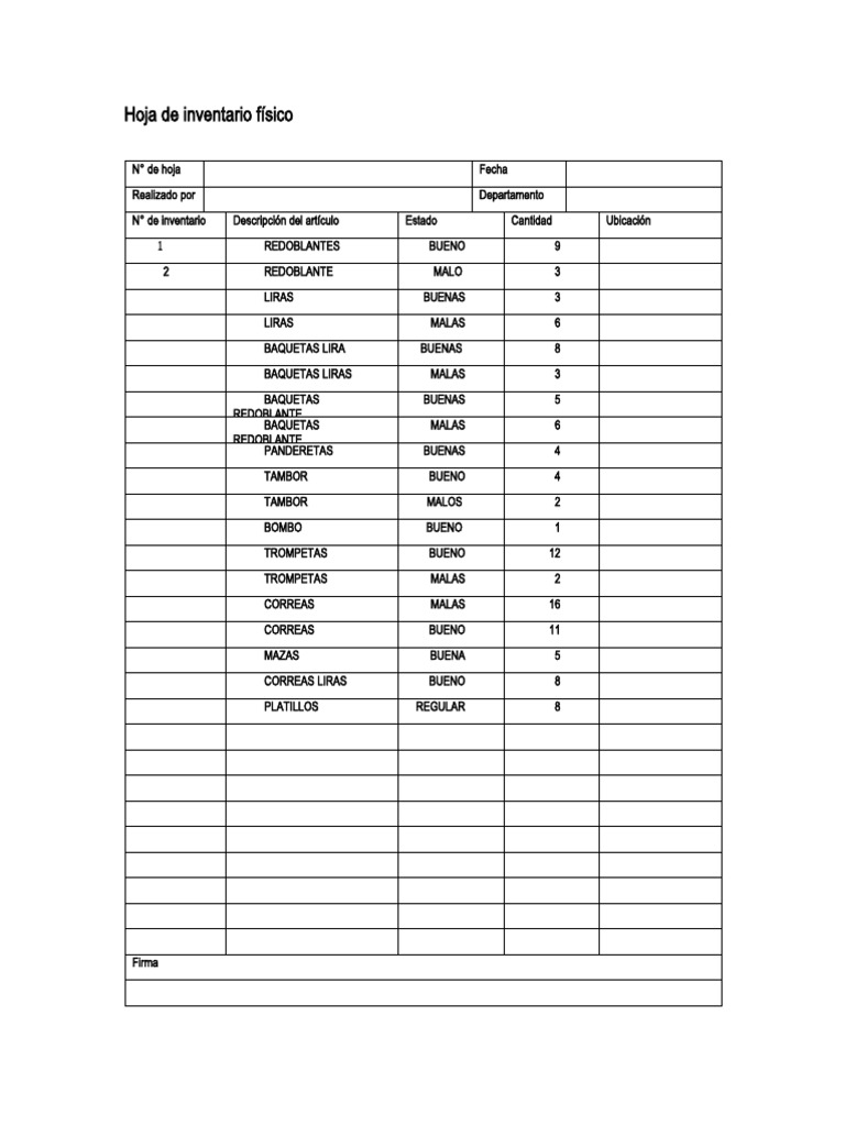 Inventario Música | PDF