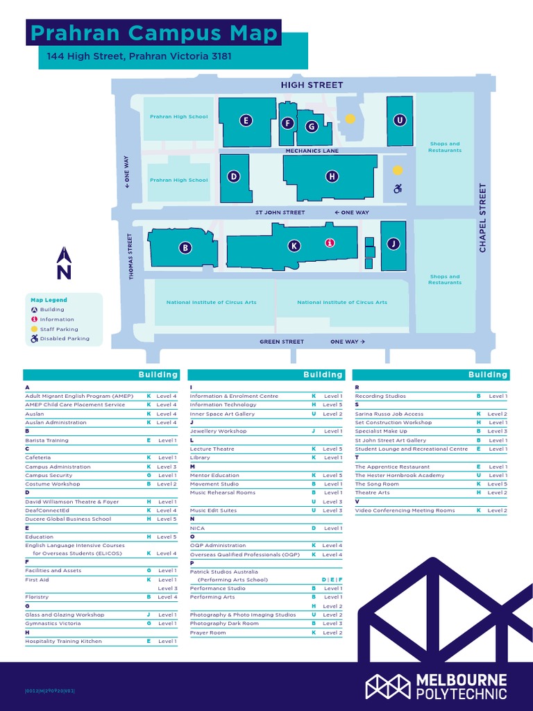 Prahran Campus Facilities Overview | PDF