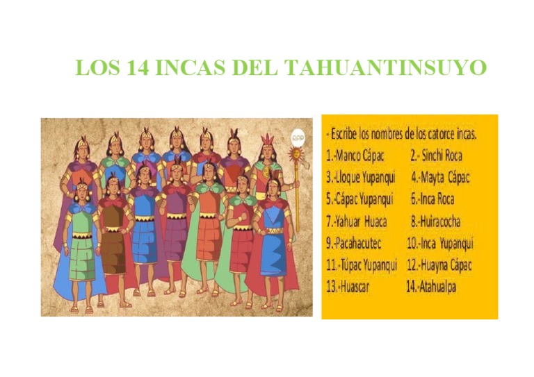 Los 14 Incas Del Tahuantinsuyo | PDF