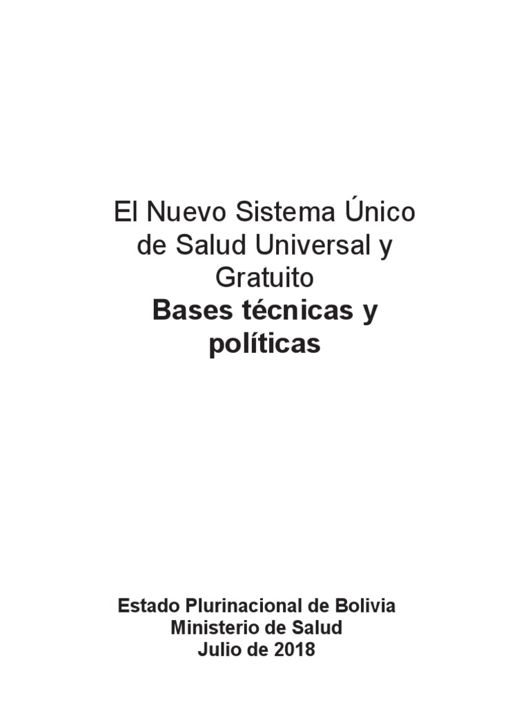 Libro SUS PDF | PDF | Bolivia | Américas