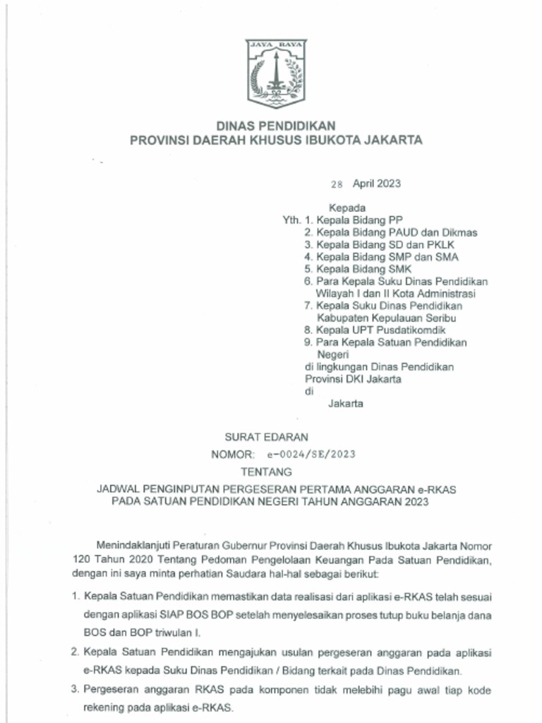SE Kadisdik E-0024 Tahun 2023 Tentang Jadwal Penginputan Pergeseran ... SE Kadisdik E-0024 Tahun 2023 Tentang Jadwal Penginputan Pergeseran ...