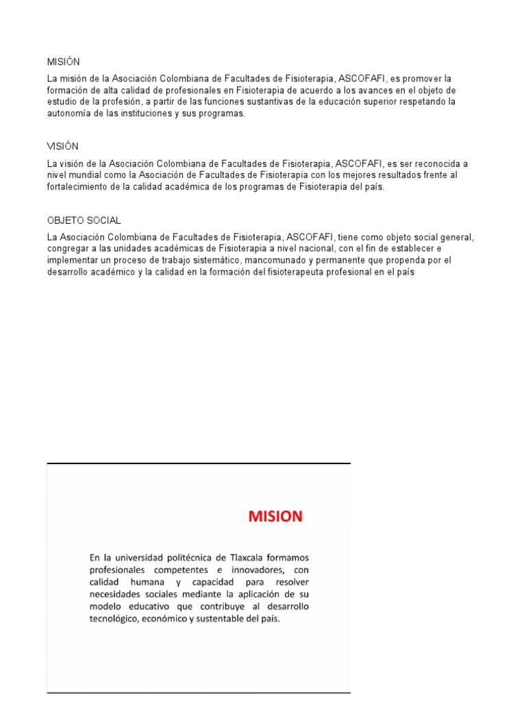 Misión Visión Valores | PDF