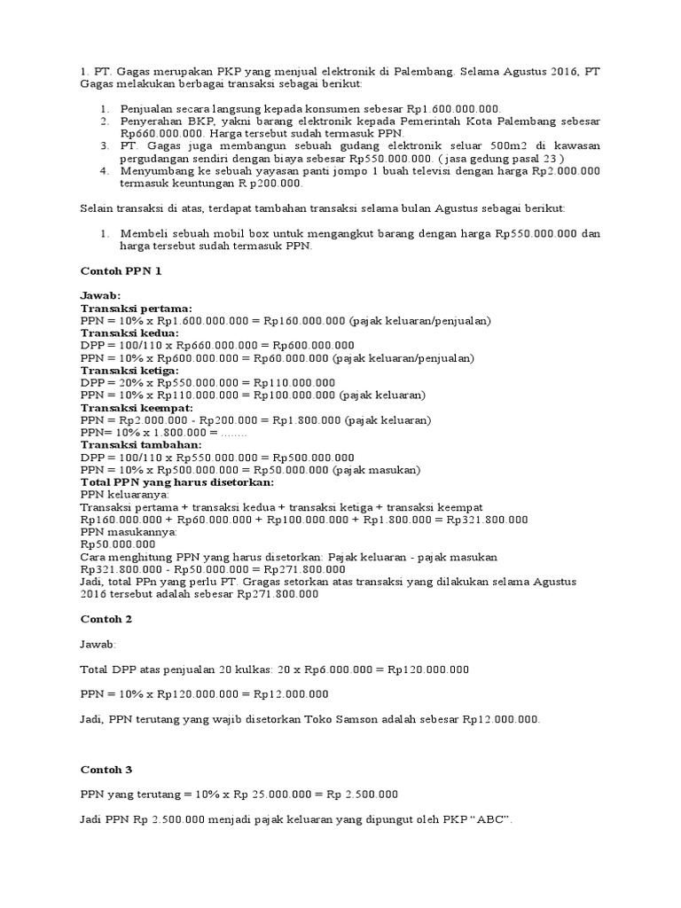 Latihan Soal PPN | PDF