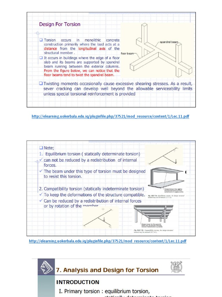 CES522 A 05 - Topic 2c - 1. Types of Torsion | PDF