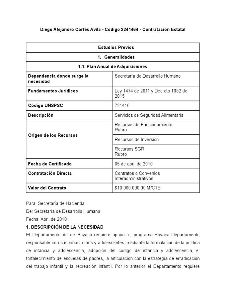 Contratación Directa | PDF