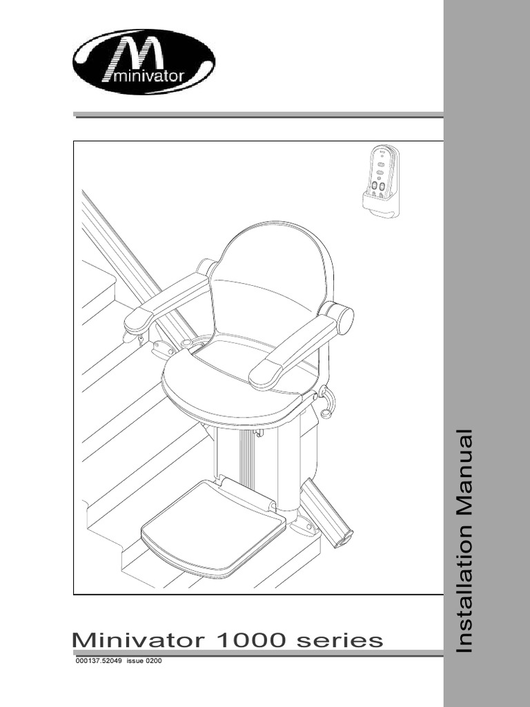 Minivator 1000 Series Installation Manual PDF | PDF | Electrical Connector | Screw