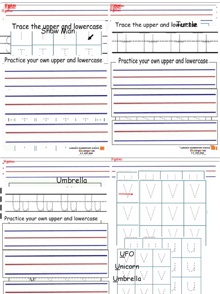 Worksheet 12-TracingColoring Letters STUV | PDF