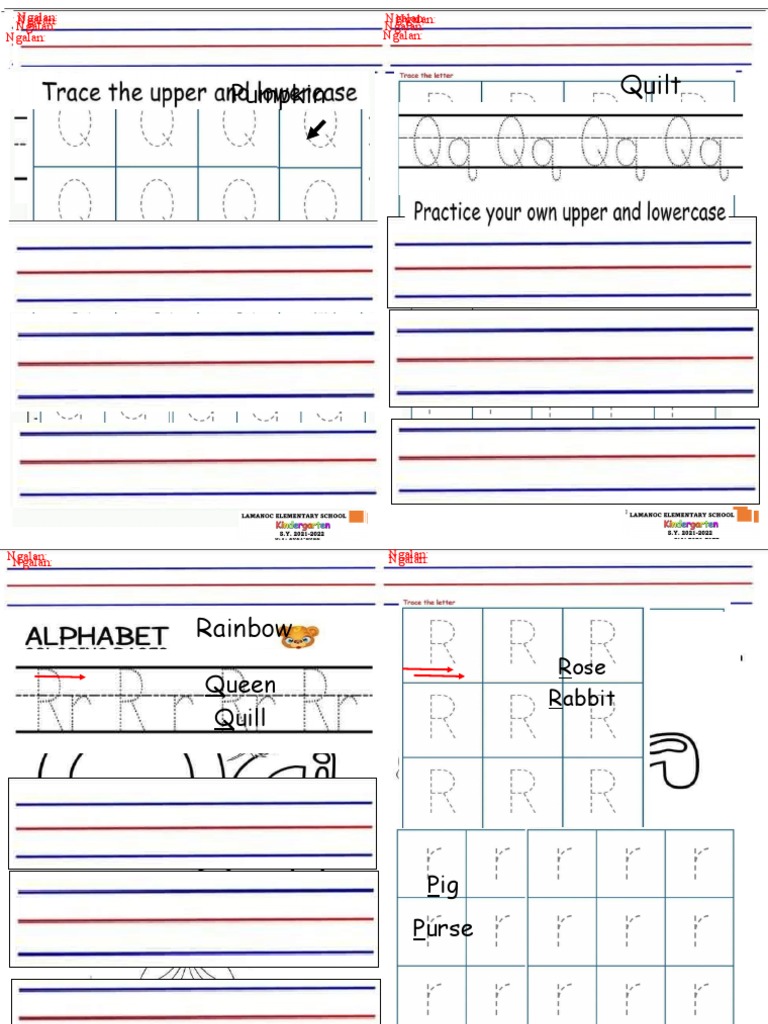 Worksheet 11-TracingColoring Letters PQR | PDF