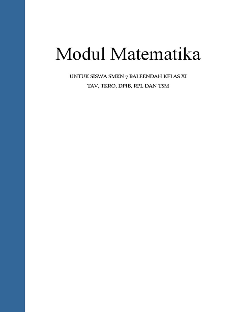 1 .Modul-Matriks-Smk-Kelas XI | PDF