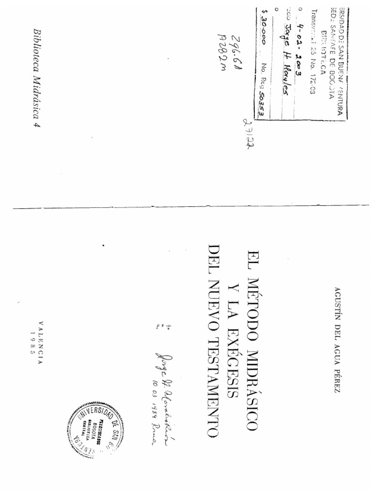 Lect - 2,3,4 - El Método Midrásico y La Exégesis Del NT3 | PDF