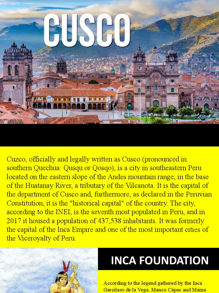 Overview of Cusco: History and Geography | PDF