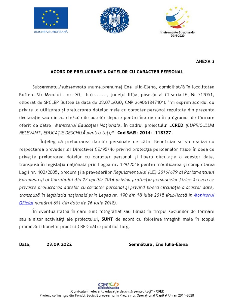 Anexa-3 Acord-Gdpr Red | PDF