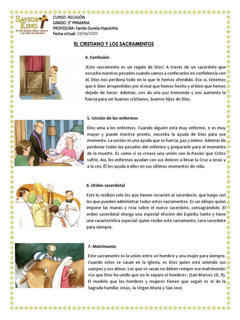 Clase Virtual. El Cristiano y Los Sacramentos Parte II PDF | PDF ...
