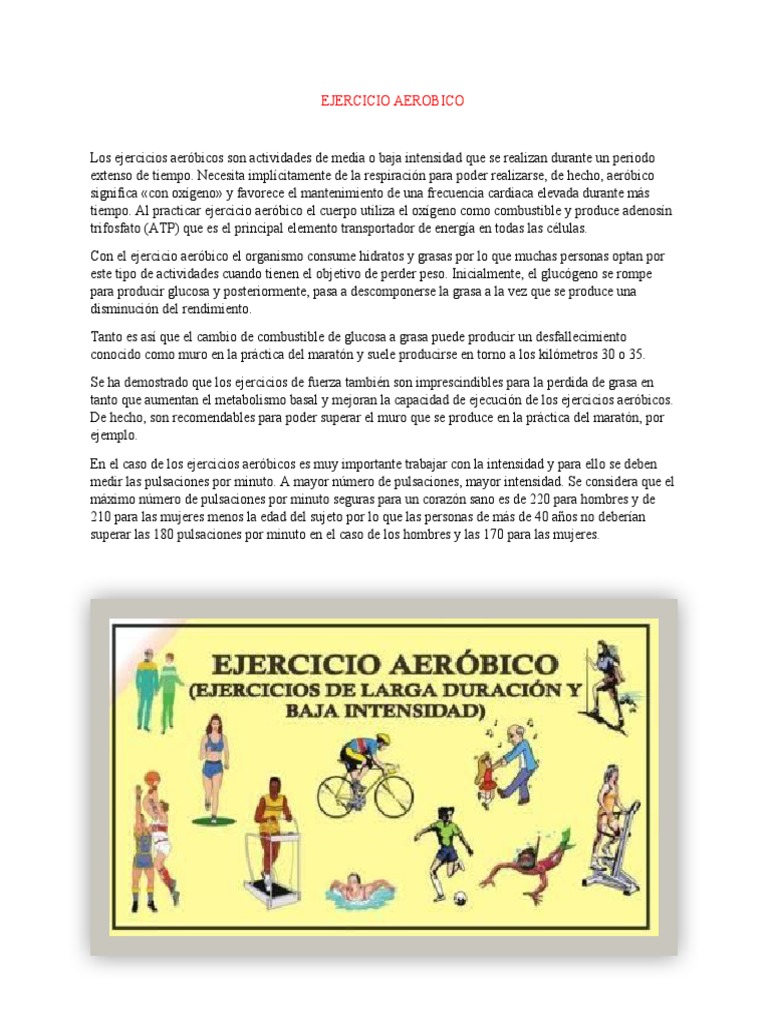 EJERCICIO | PDF | Ejercicio aerobico | Fisiología