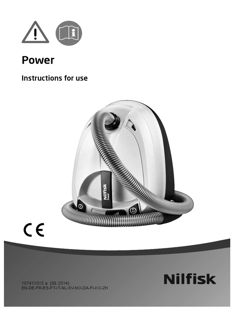 User - Manual - Nilfisk - Power - EN DE FR ES PT IT NL SV NO DA FI KO ZH PDF | PDF | Vacuum ...