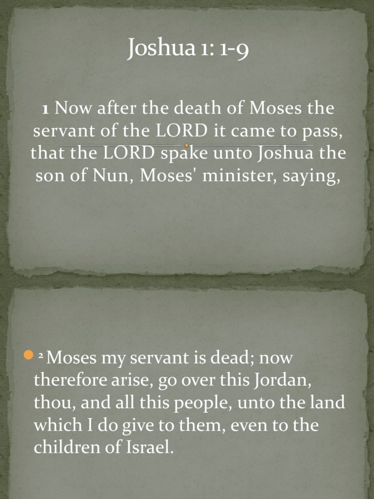 Joshua 1 | PDF | Travel | Religion & Spirituality