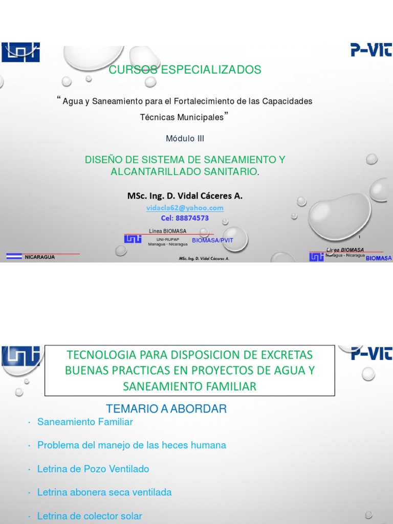 Diseño de Sistema de Saneamiento Pvit | PDF