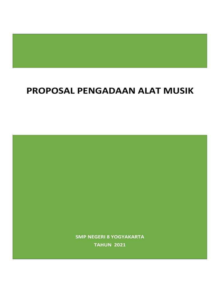 Proposal Pengadaan Alat Musik | PDF | Griya & Taman