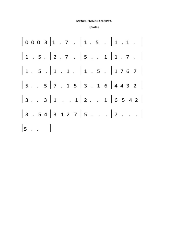 Biola - Mengheningkan Cipta PDF | PDF