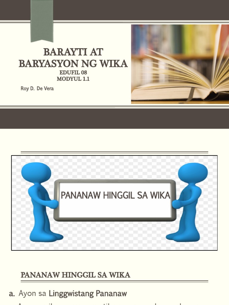 Module 1.1 Barayti NG Wika | PDF