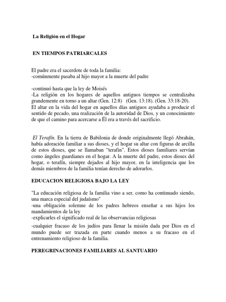 Religión y Educación en el Hogar Judío | PDF | Religión y espiritualidad