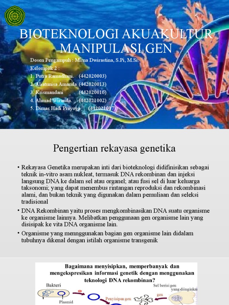 Rekayasa Genetika dalam Akuakultur | PDF | Kesehatan Holistik | Sains ...