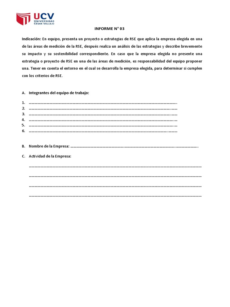 Formato Informe #03 | PDF