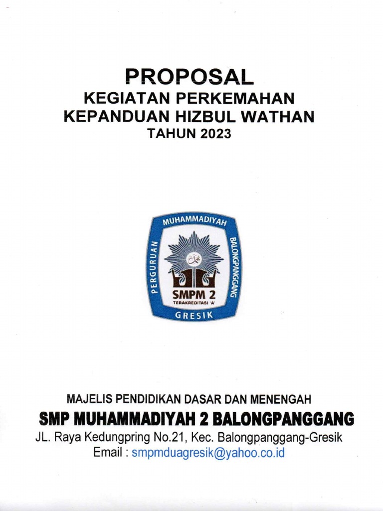 Proposal Kemah PDF | PDF