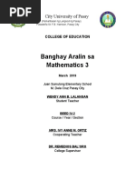 COT LESSON PLAN IN MATHEMATICS 3 Q4 Pagsukat NG Area Gamit Ang Angkop Na Yunit | PDF