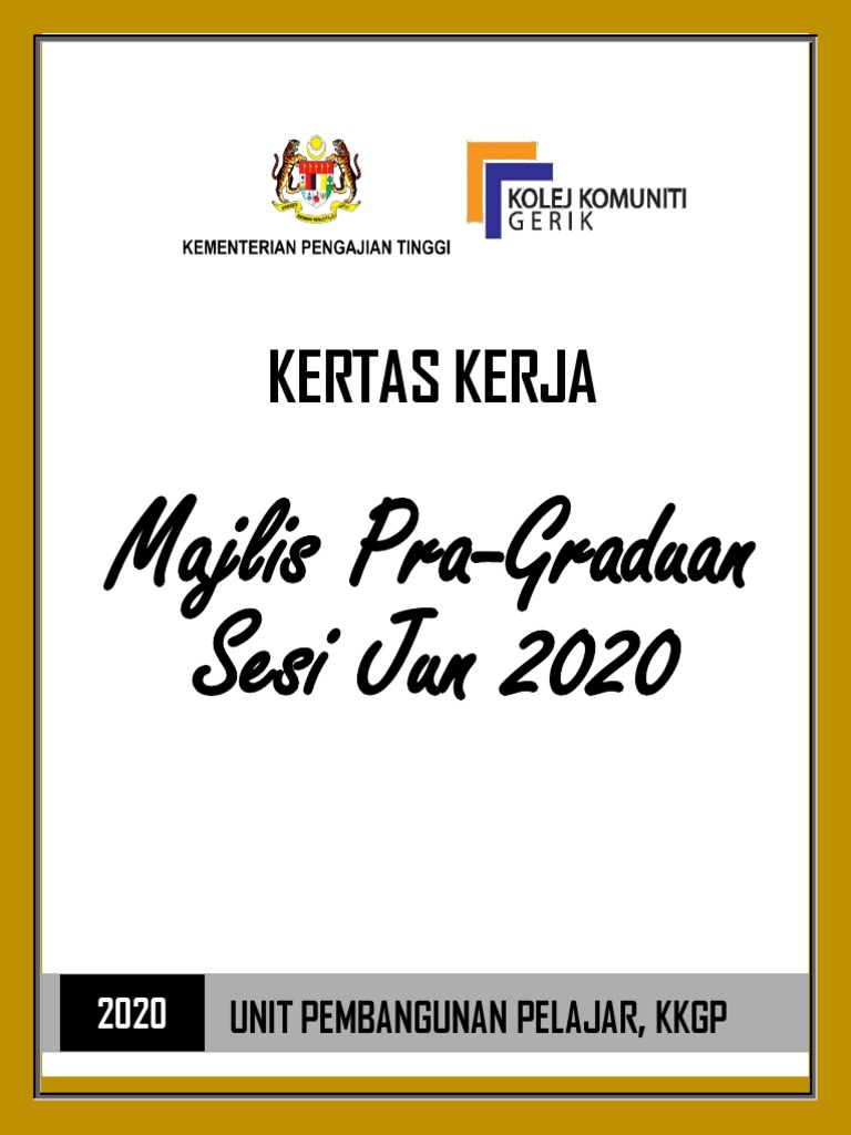 Kertas Kerja - Majlis MPG Sesi Jun 2020 PDF | PDF