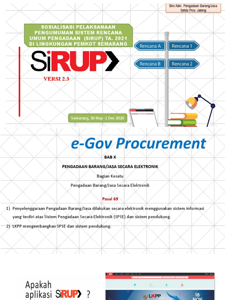 Materi Sosialisasi Rup Ta 2021 Pemkot Semarang | PDF
