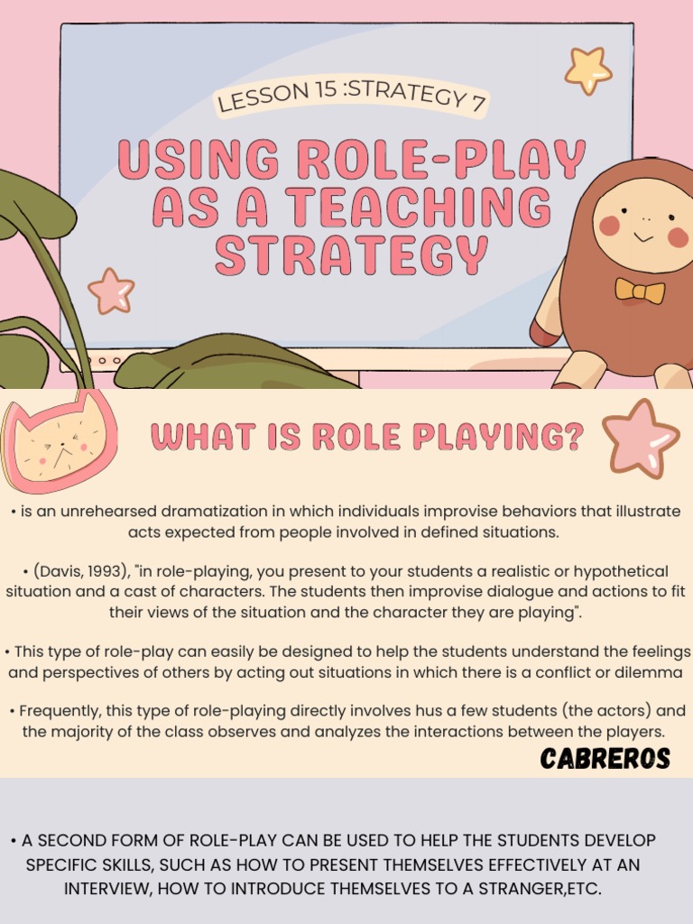Lesson 15 Strategy 7 Using Role Play As A Teaching Strategy | PDF ...