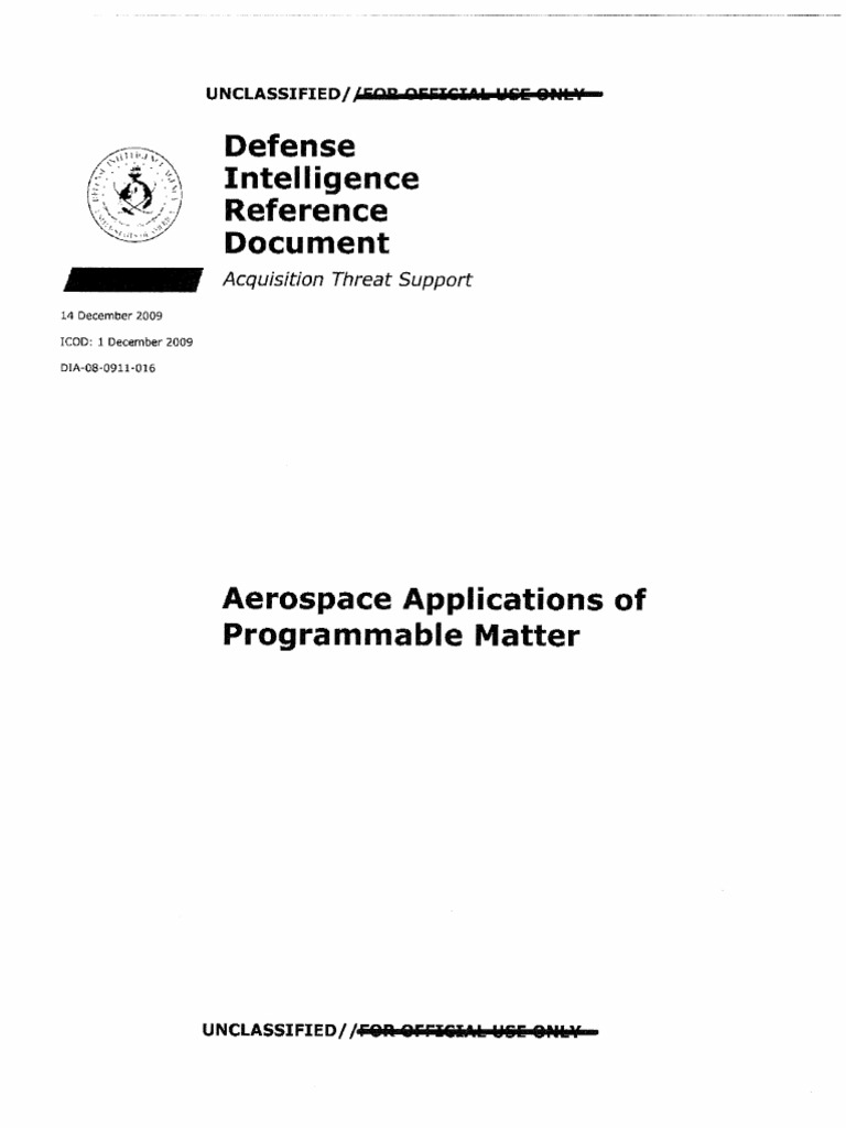 DIRD 02-DIRD Aerospace Applications of Programmable Matter PDF | PDF | Electrical Resistivity ...