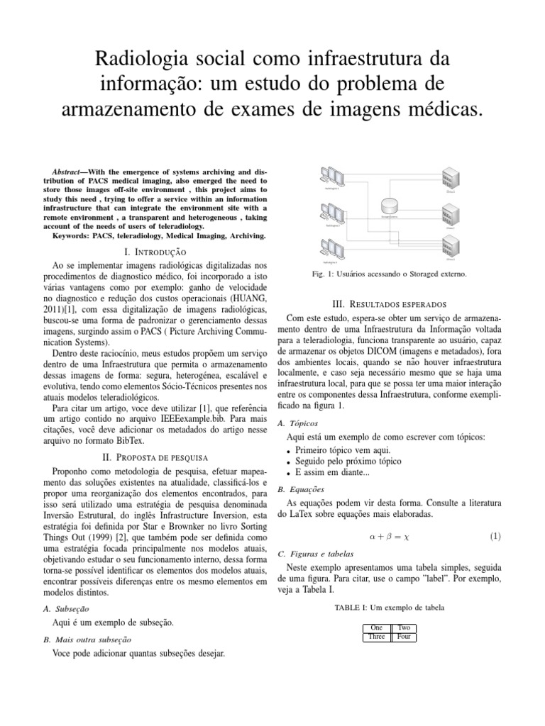 Radiologia Social Como Infraestrutura Da Informa o Um Estudo Do ...
