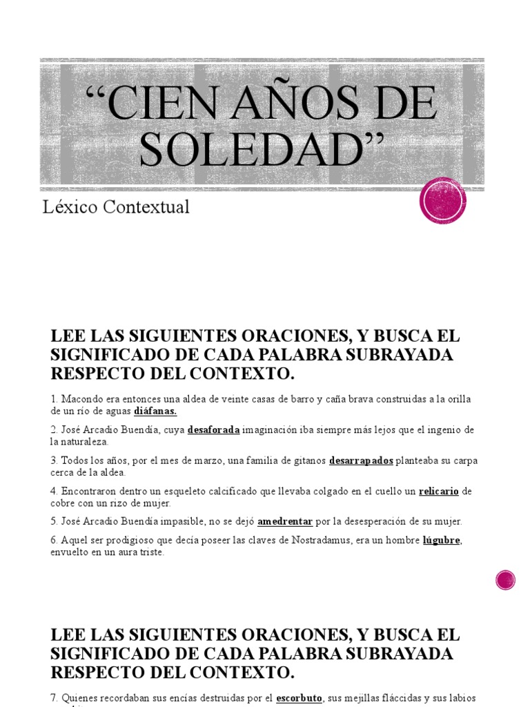 Léxico Cien Años | PDF