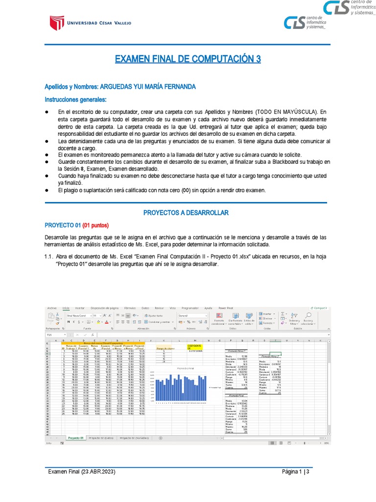 EXAMEN FINAL Computación II(1).docx | PDF