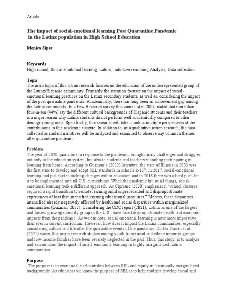 Action Research Paper Monica Sipes | PDF | Wellness