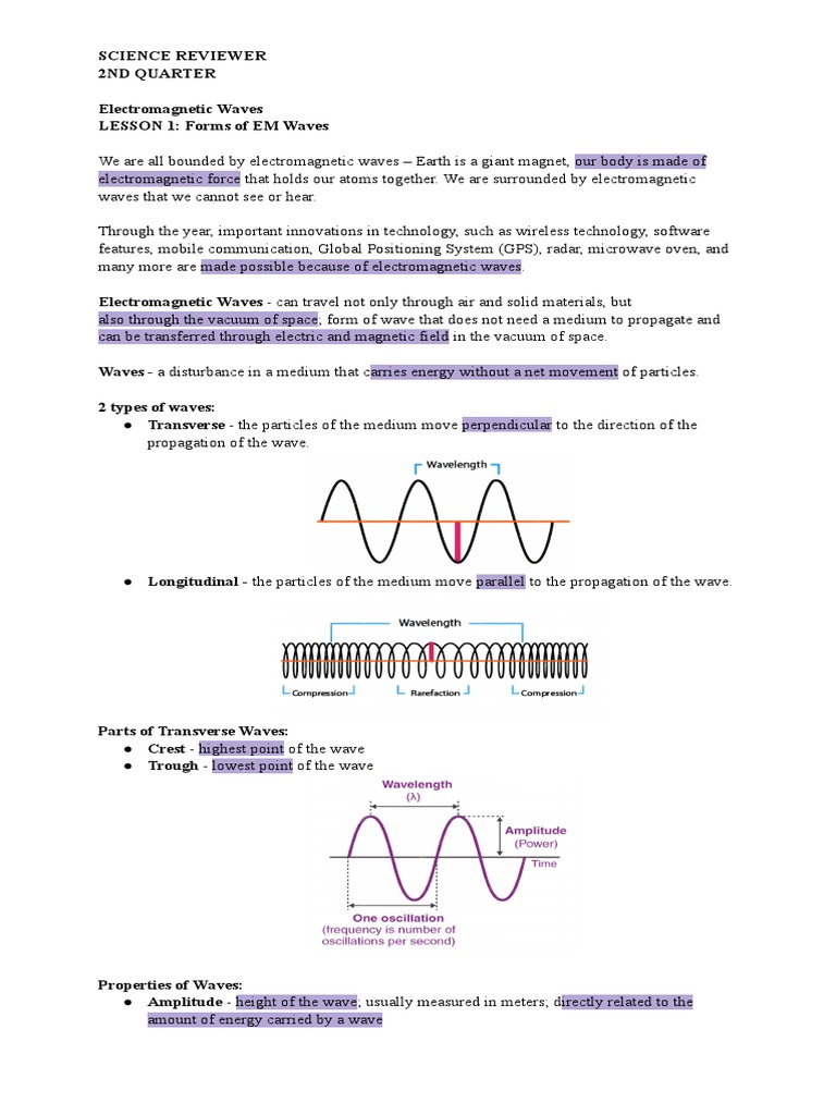 Science Reviewer Quiz | PDF | Electromagnetic Radiation ...