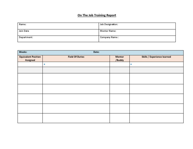 OJT Template.docx | PDF