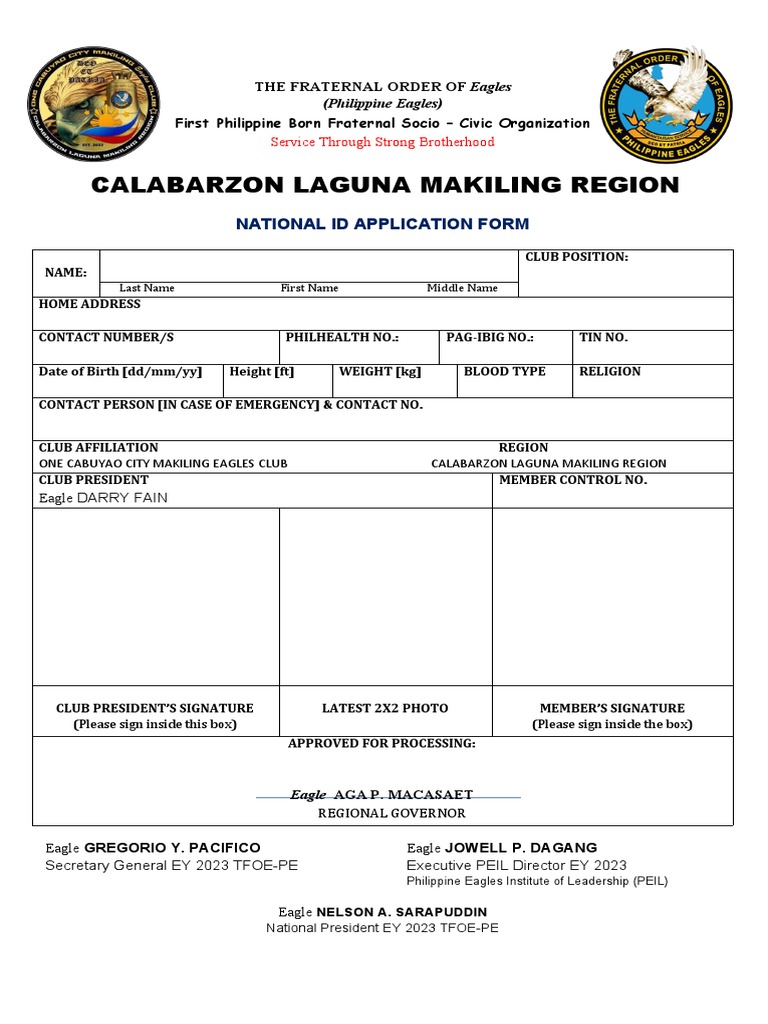 National ID Form | PDF