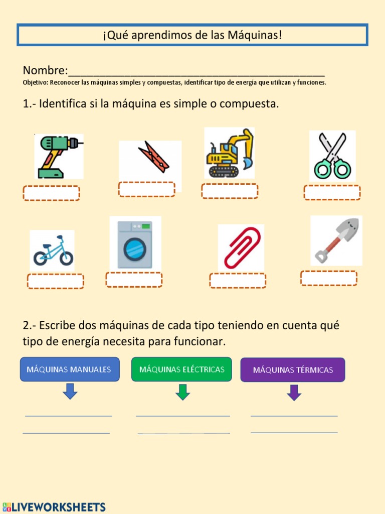 Máquinas Simples y Compuestas en Primaria | PDF | Negocios | Informática