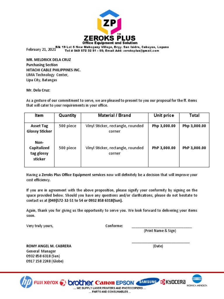 Hitachi Cable Sticker | PDF