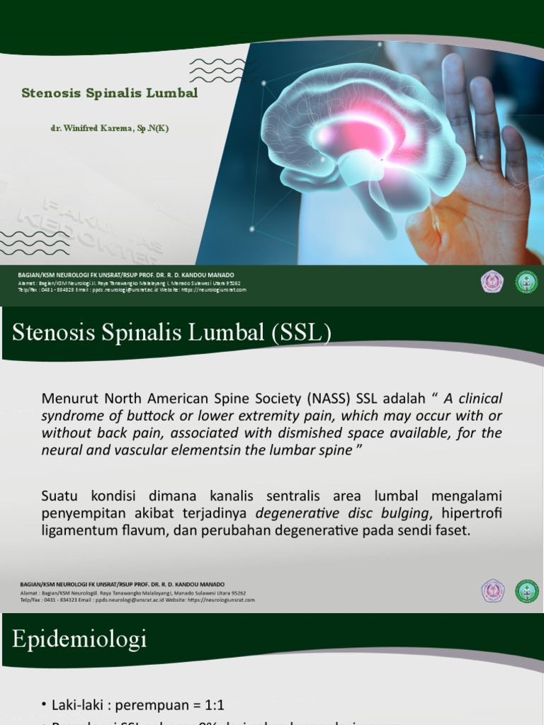 Stenosis Spinal Lumbalis | PDF