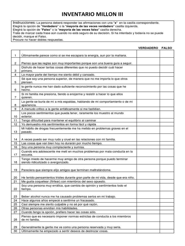 ADULTOS- MILLON III.pdf | PDF