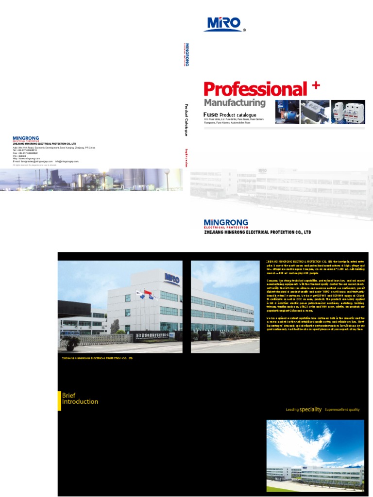 Miro Fuse Product Catalogue Overview | PDF | Fuse (Electrical ...