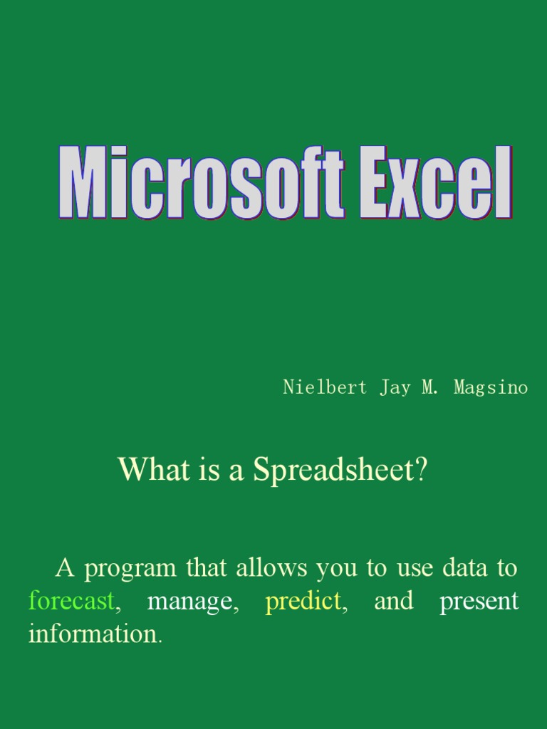 MS Excel | PDF