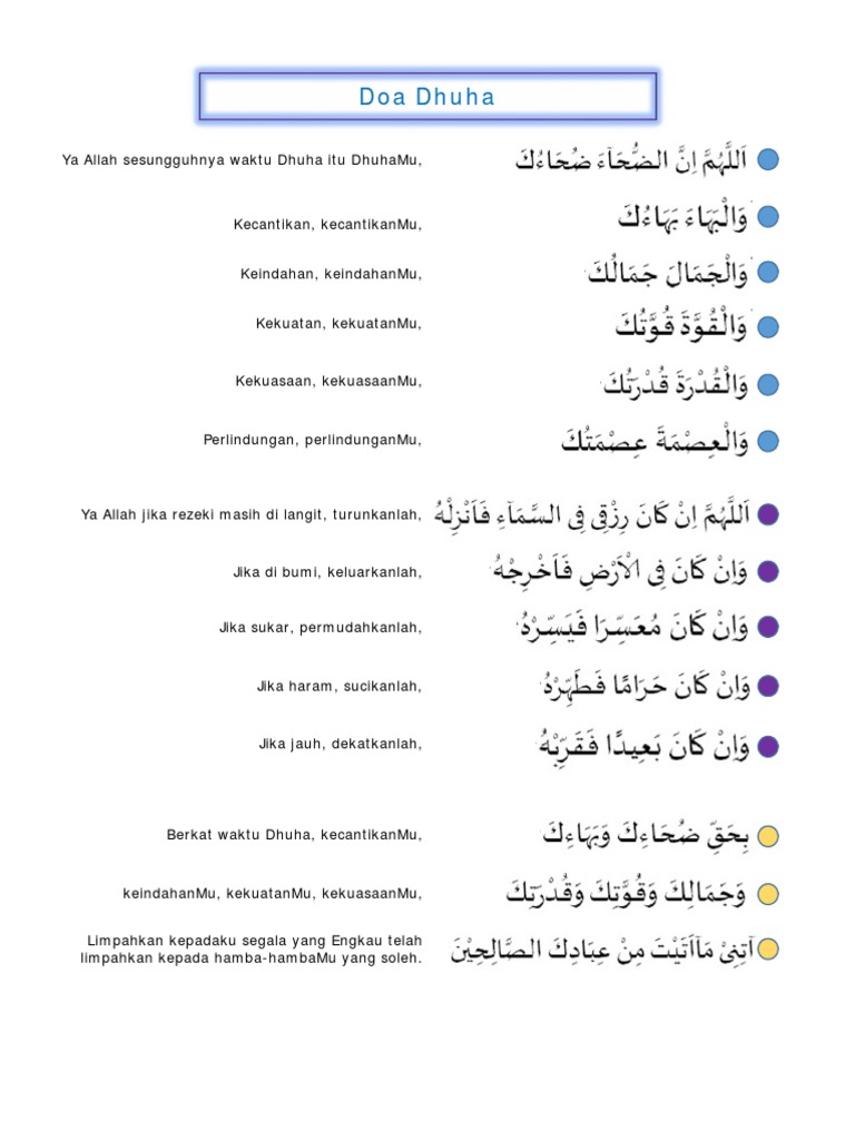Doa Dhuha PDF | PDF